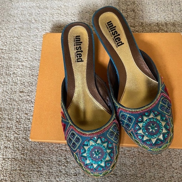 Unlisted | Shoes | Beaded Mule Slides By Unlisted | Poshmark